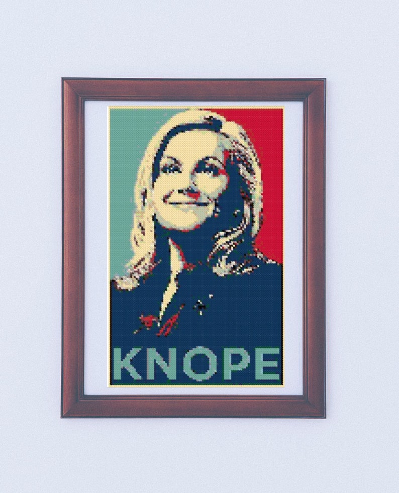 Vote Leslie Knope Cross Stitch Pattern - Modern Cross Stitch Sampler ...