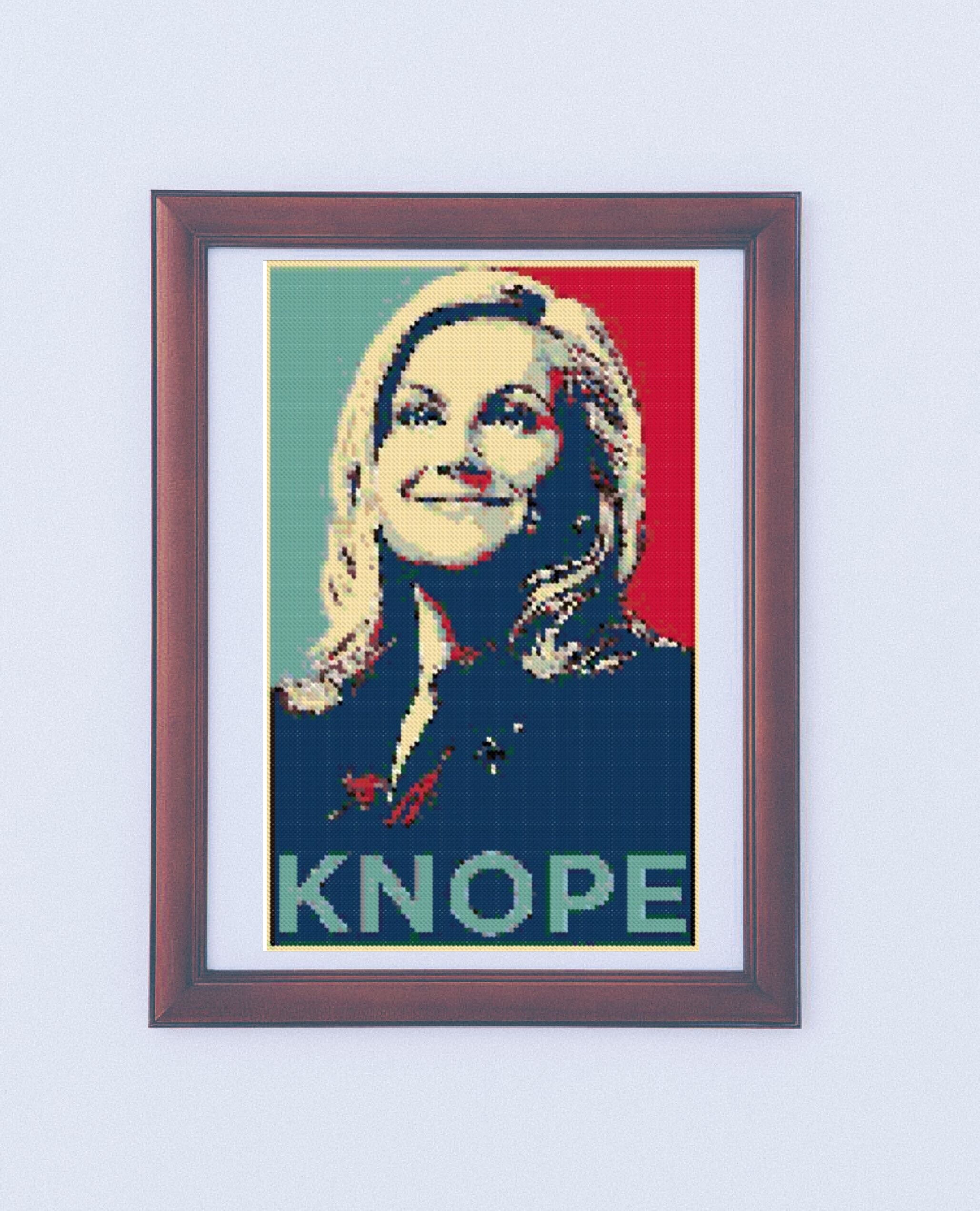 Vote Leslie Knope Cross Stitch Pattern - Modern Cross Stitch Sampler ...