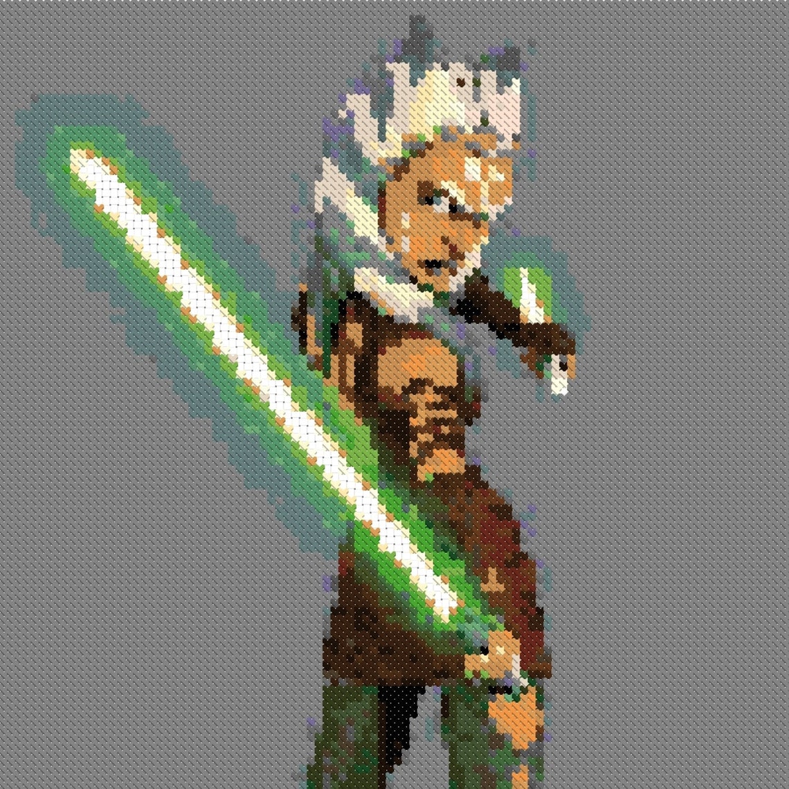 AHSOKA Cross Stitch Pattern - Modern Cross Stitch Sampler Pattern ...