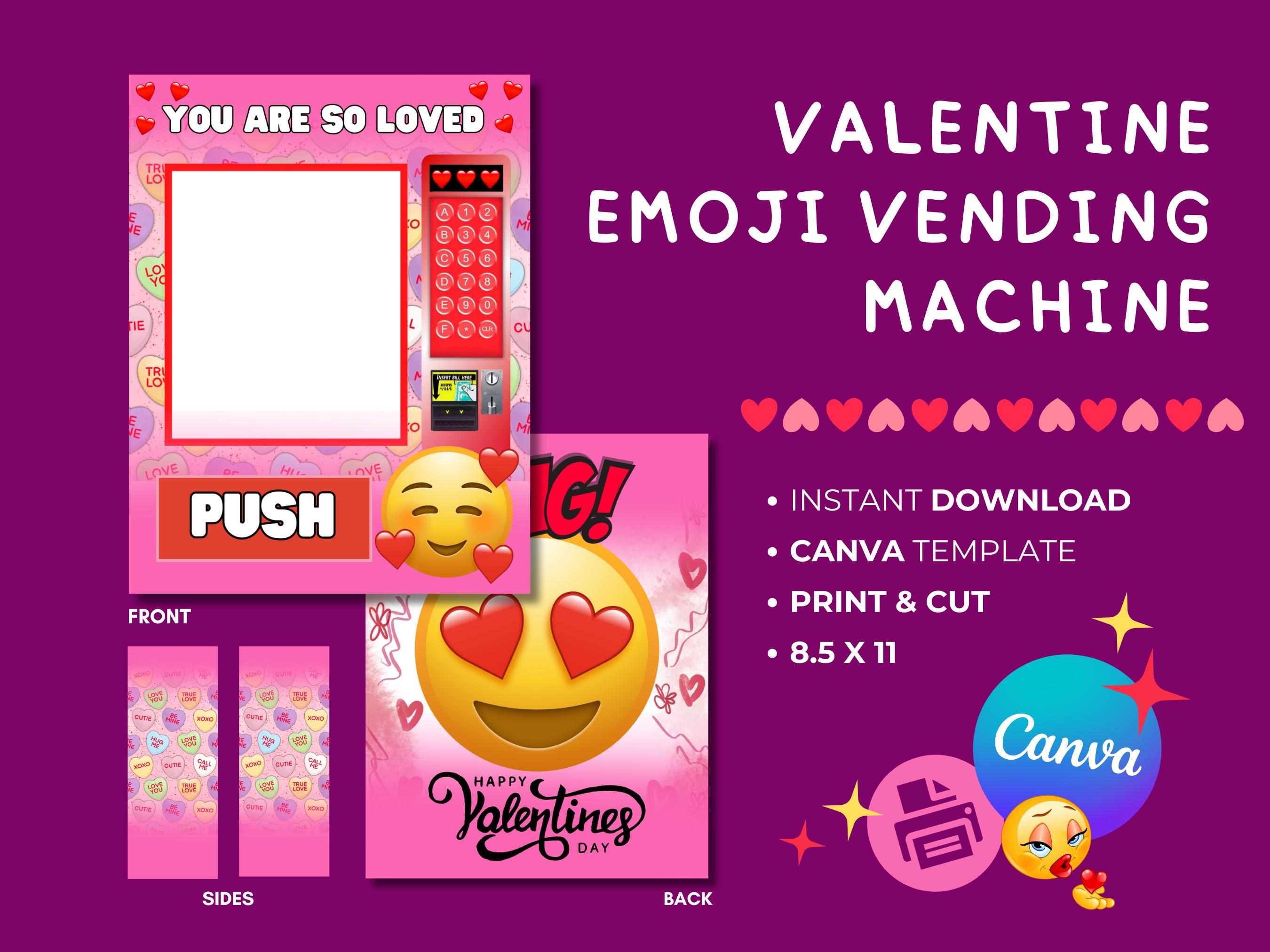 Valentine Emoji Vending Machine Bundle - Etsy