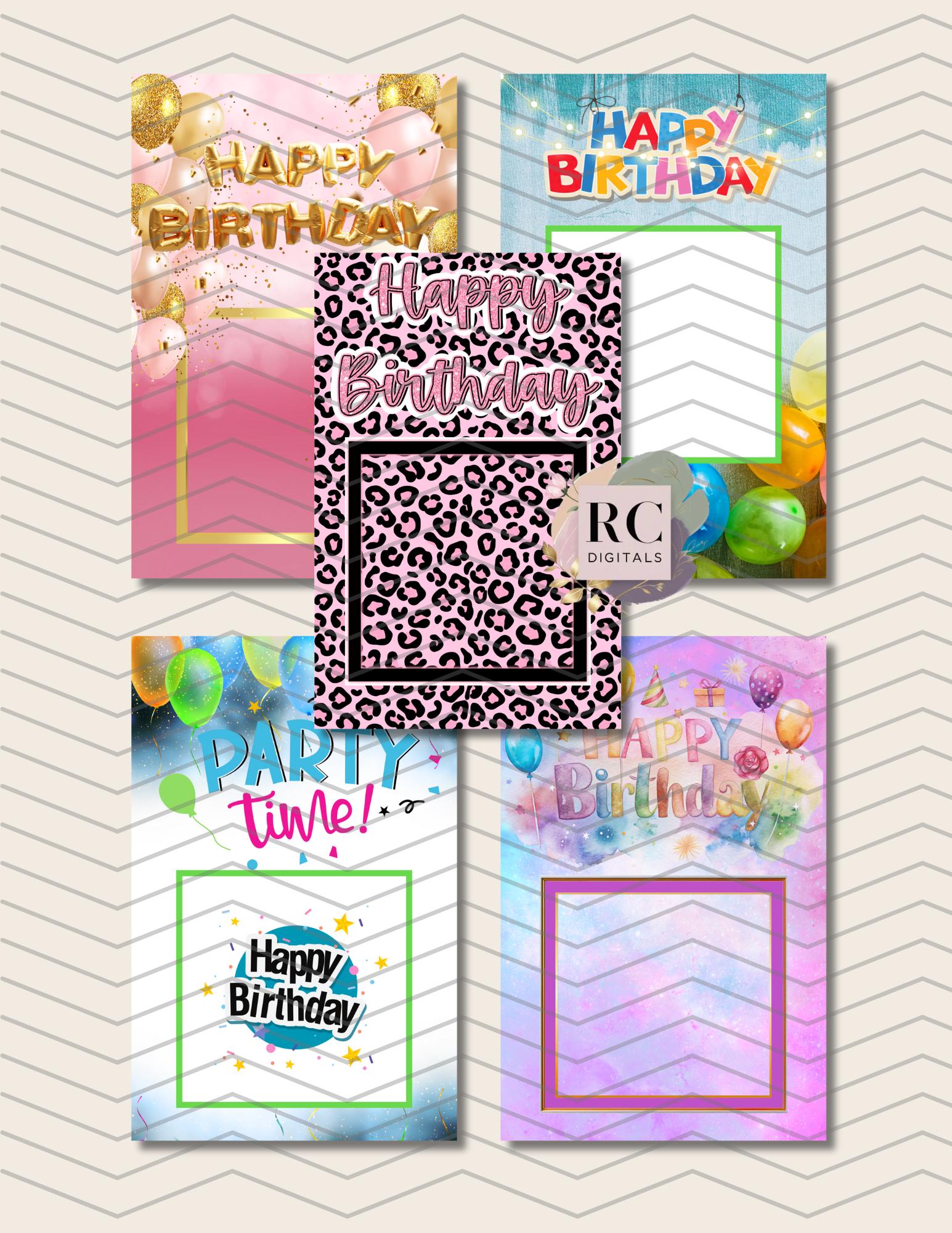 Jumbo Birthday Candy Card Bundle | 10 Editable 11x17 Birthday Candy ...