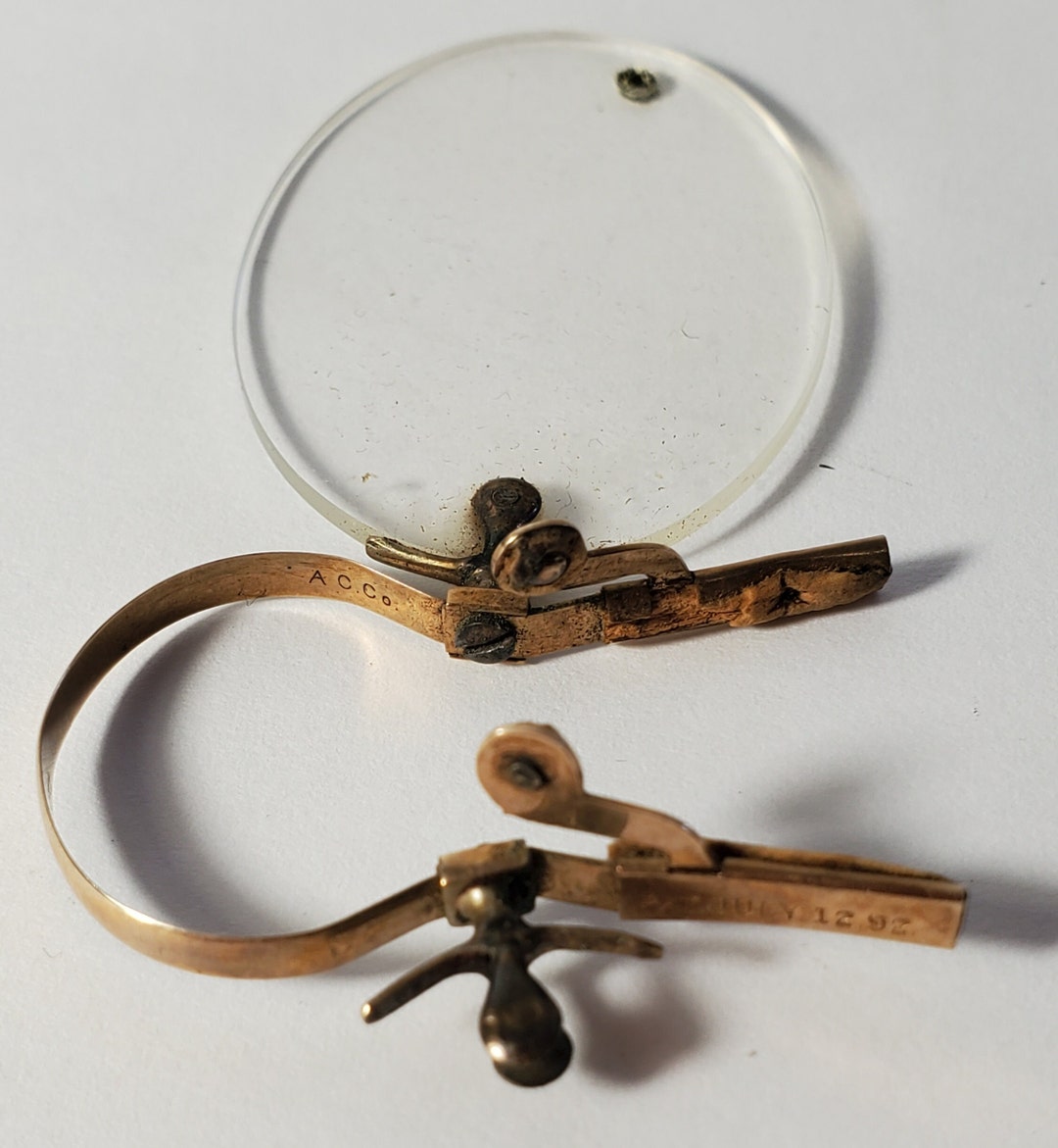 Antique 10k Gold Eye Glasses Pince Nez Optical A.C. Co. Pat. 1892 ...