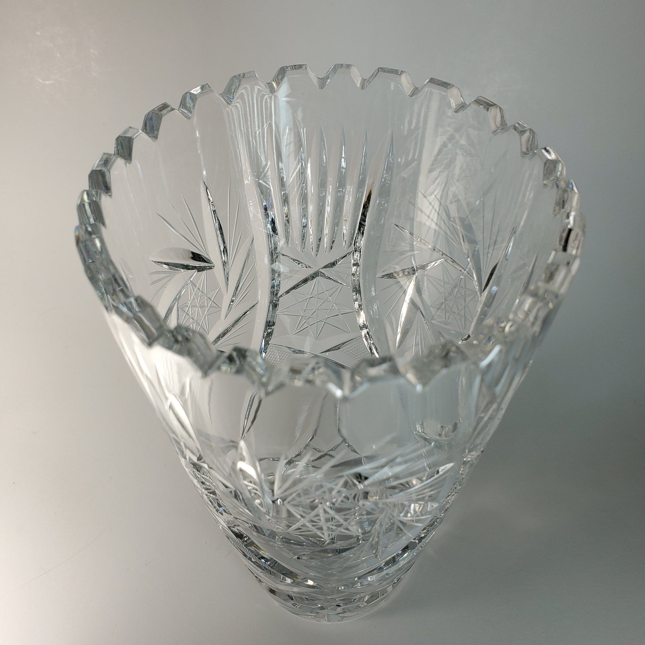 Vintage Bohemian Cut Crystal Pinwheel Star of David - Etsy