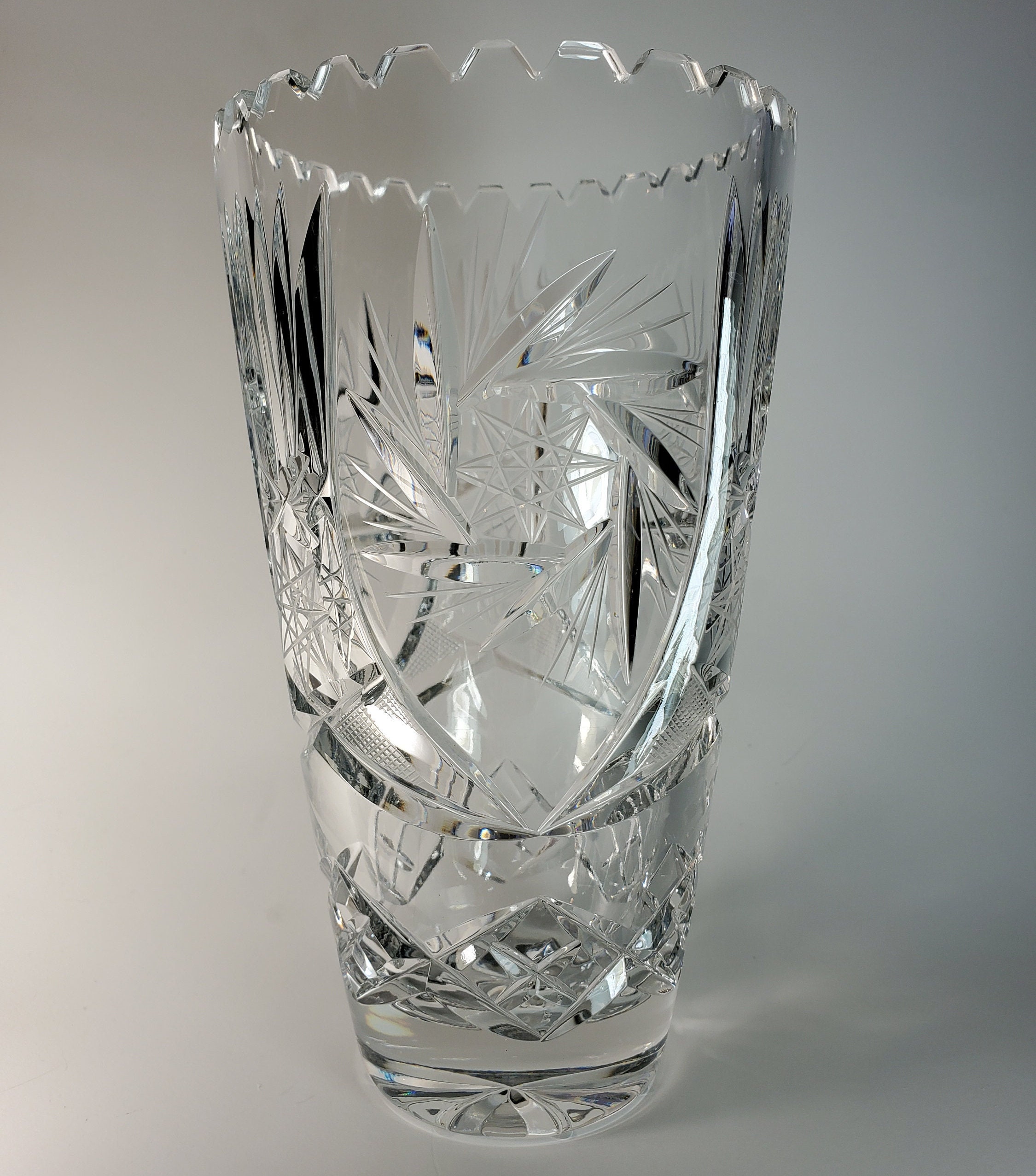 Vintage Bohemian Cut Crystal Pinwheel Star of David - Etsy