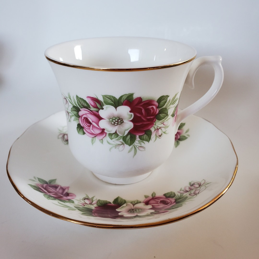 Vintage Queen Anne Tea Cup & Saucer Bone China Collector Tea Cup ...