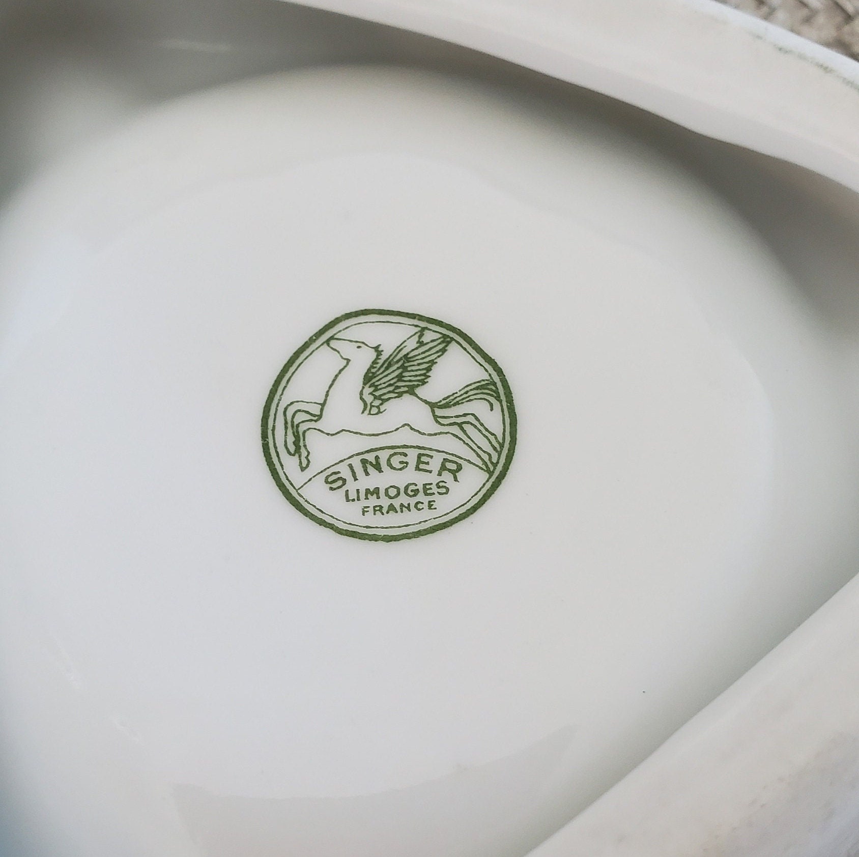 2 Vintage Singer Limoges Porcelain France Ashtrays Repurposed - Etsy