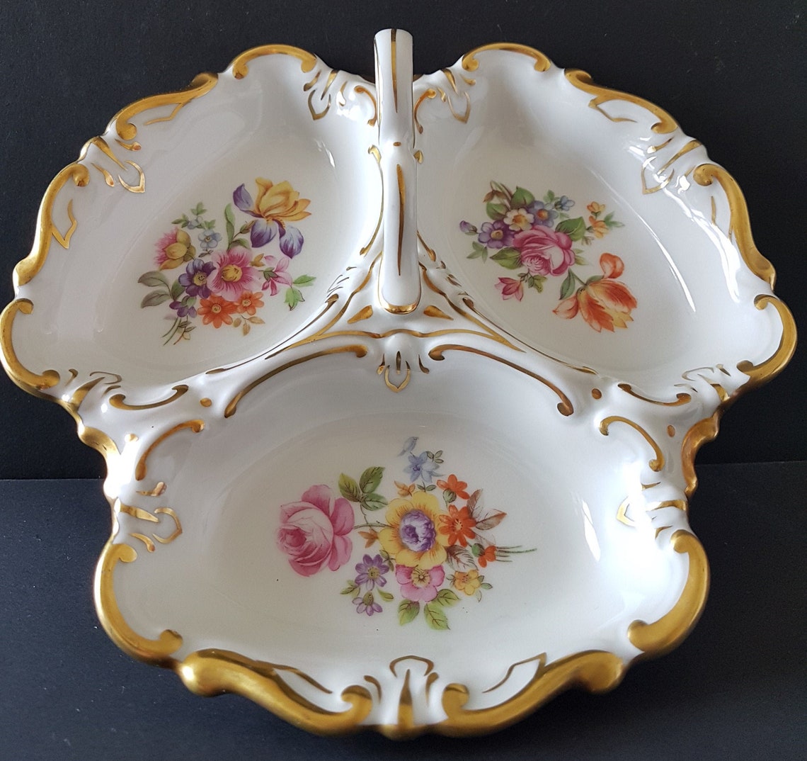 Rare Trio Relish/candy Dish East Germany Jimenau Graf Von - Etsy