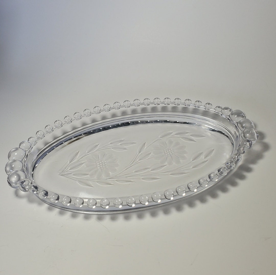 Vintage Imperial Glass Candlewick Oval Tray 400/159 John Hughes ...
