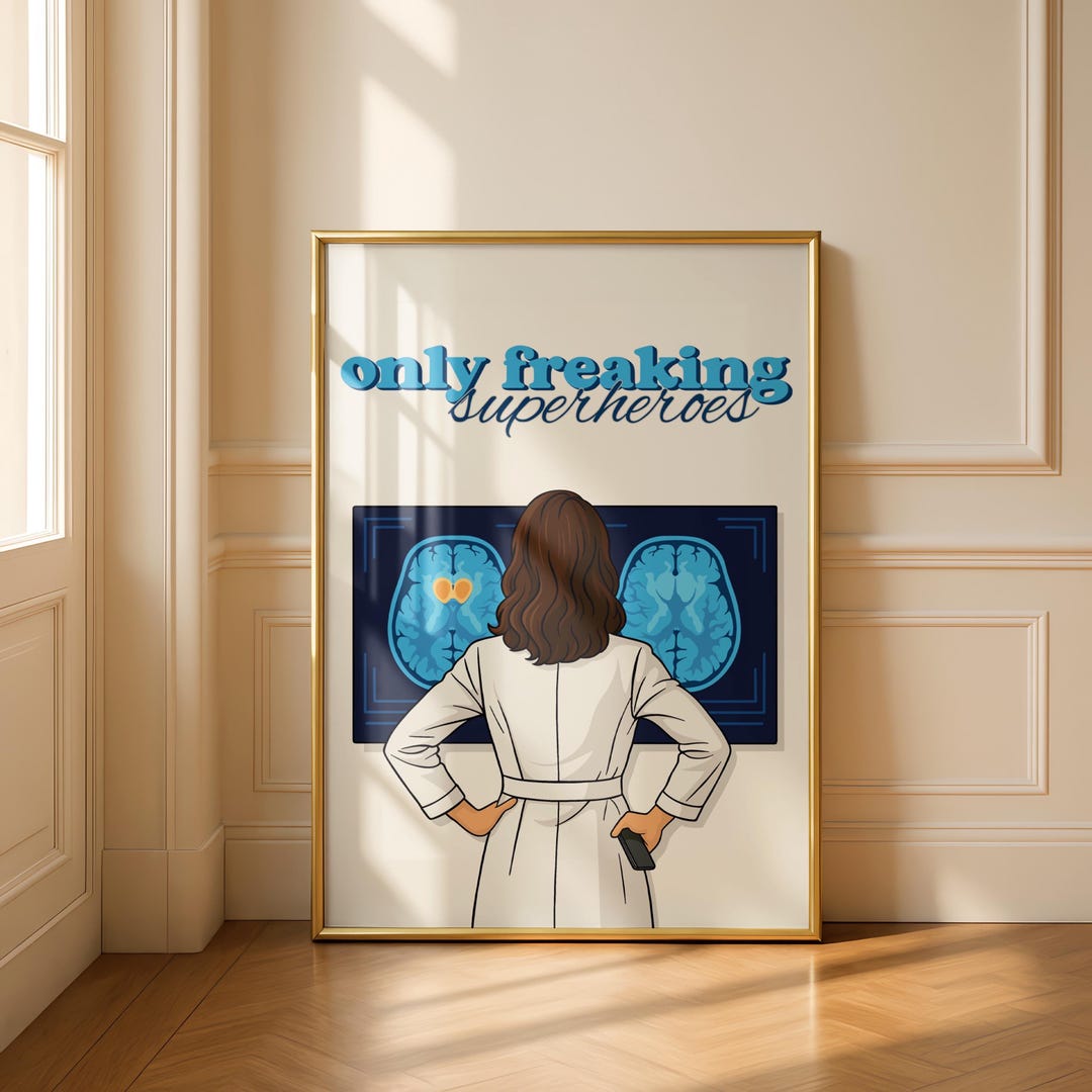 Amelia Shepherd - Only Freaking Superheroes Print | Grey’s Anatomy | TV ...