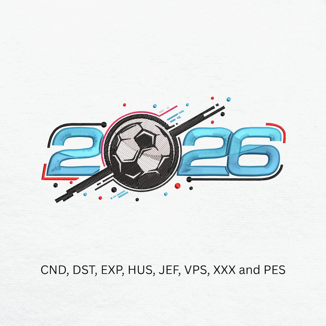 Fifa 2026 Football World Cup Embroidery Design | Digital Machine Stitch ...