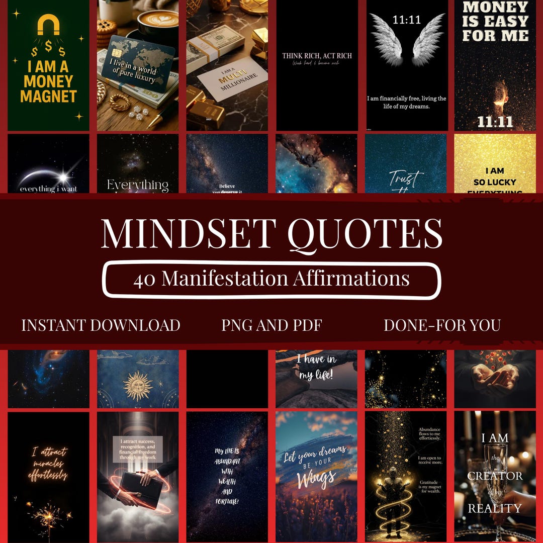 40 Law of Attraction Quotes & Success Affirmations | Printable Wall Art ...