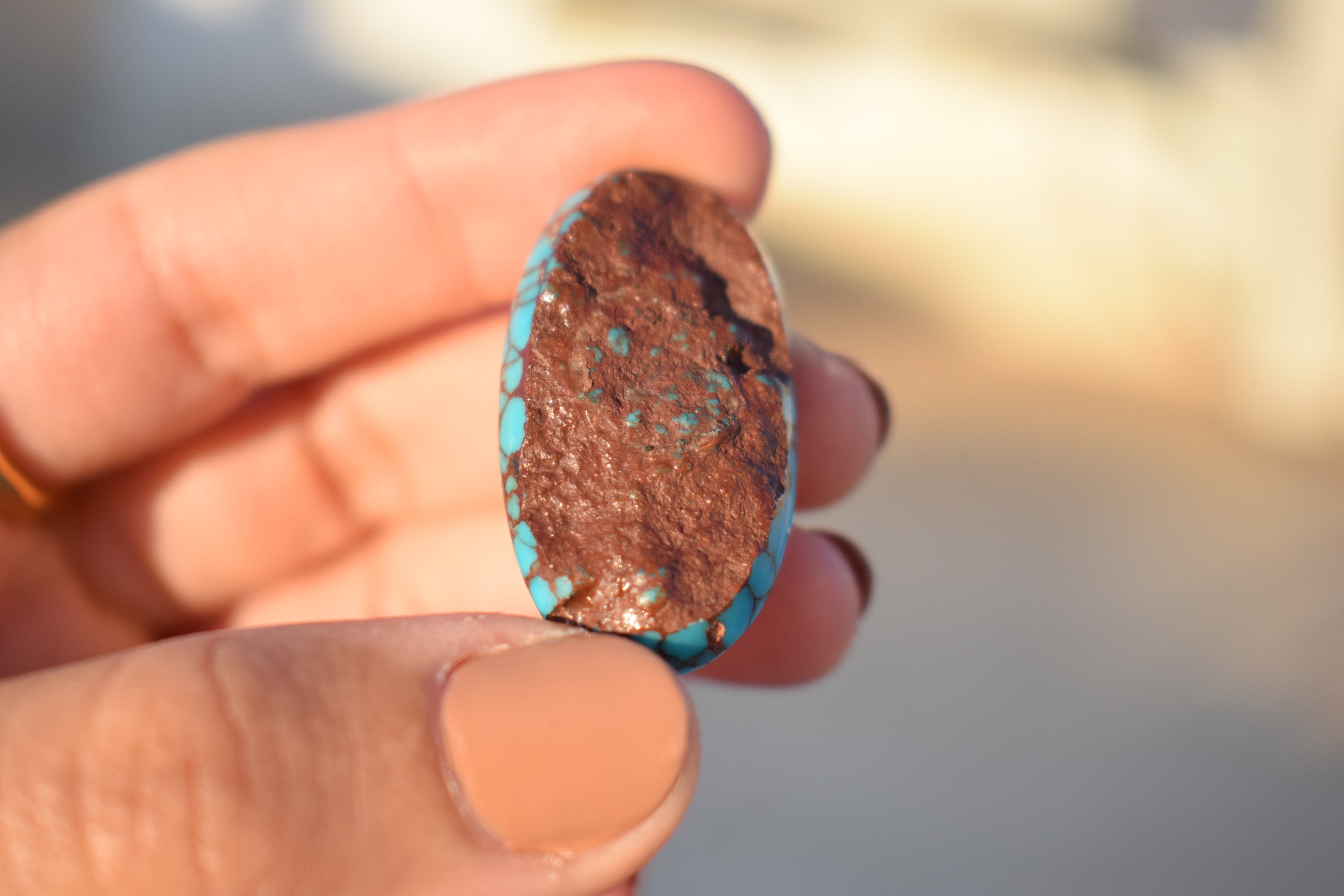 Sinai Very Rare Blue Coloured Turquoise Big Cabochon for Jewelry Making ...