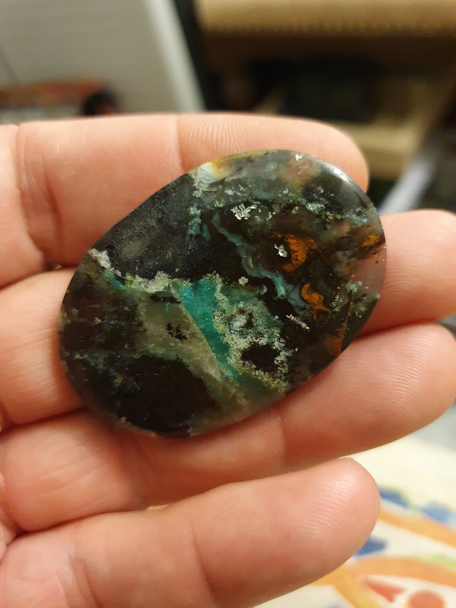 Multicolour jasper chalcedony cabochon for jewelry - Etsy España