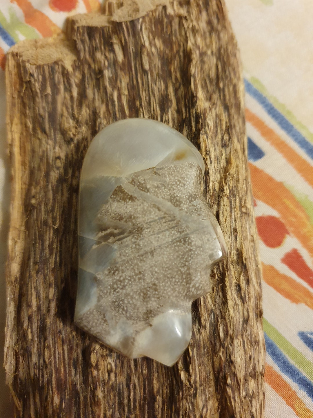 Xylopal petrified designer cabochon for necklace - Etsy France