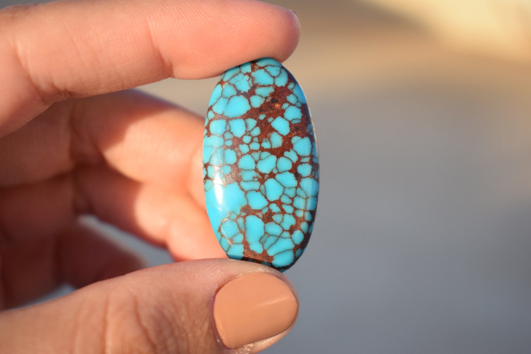Sinai Very Rare Blue Coloured Turquoise Big Cabochon for Jewelry Making ...