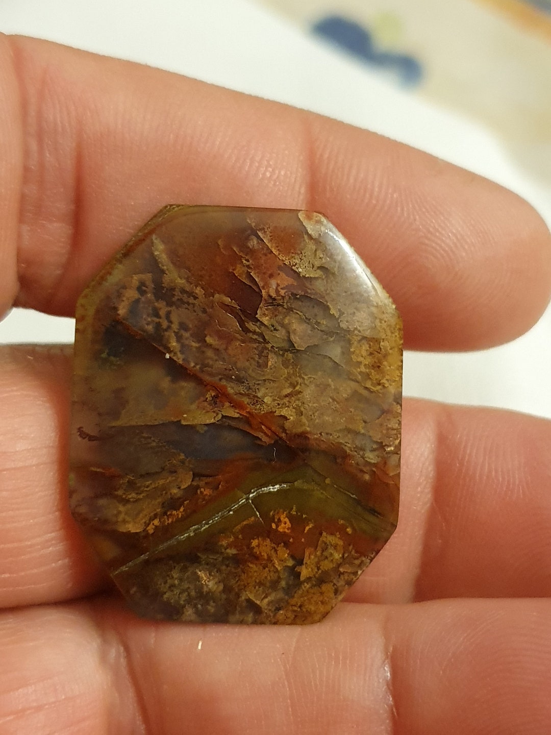 Multicolour Jasper Chalcedony With Native Copper Inclusions Flat ...