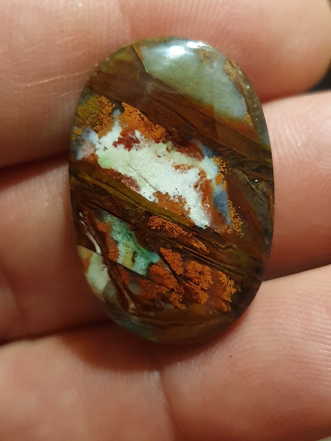 Jasper Chalcedony Flat Cabochon With Orange Moss Inclusions - Etsy UK