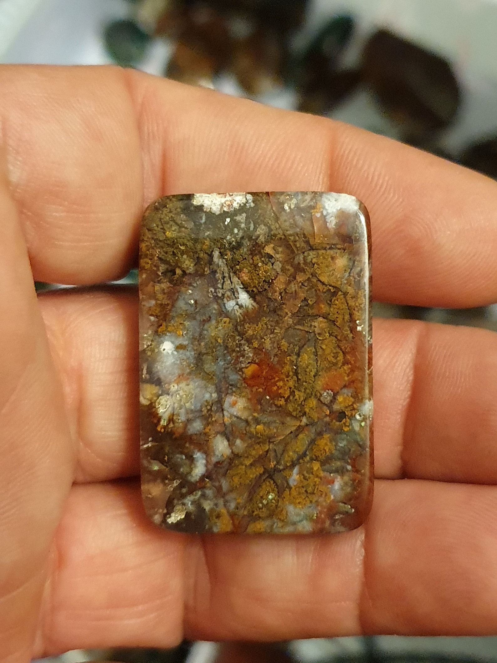 Multicolour Jasper Chalcedony and Native Copper Inclusions Natural ...