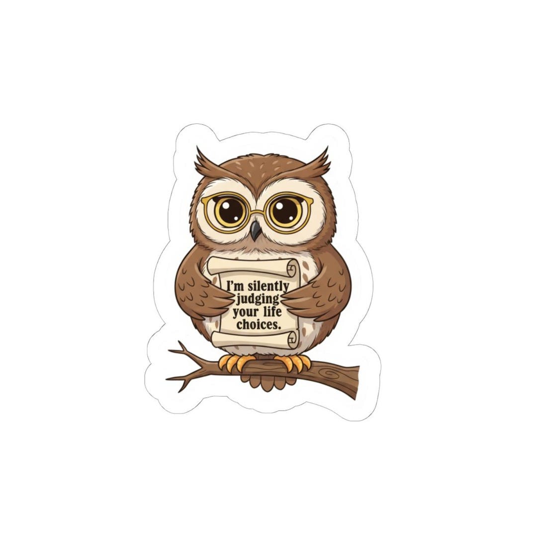 Funny Owl Judging You Sticker, Laptop Decal - Etsy