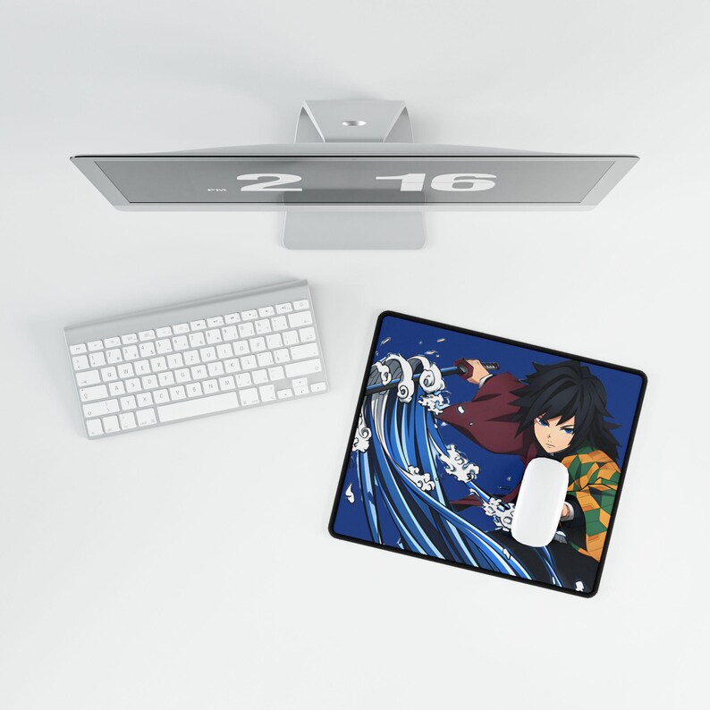 Demon Slayer Anime Desk Mat - Giyu Dark Blue Theme| Japanese Art Gaming ...