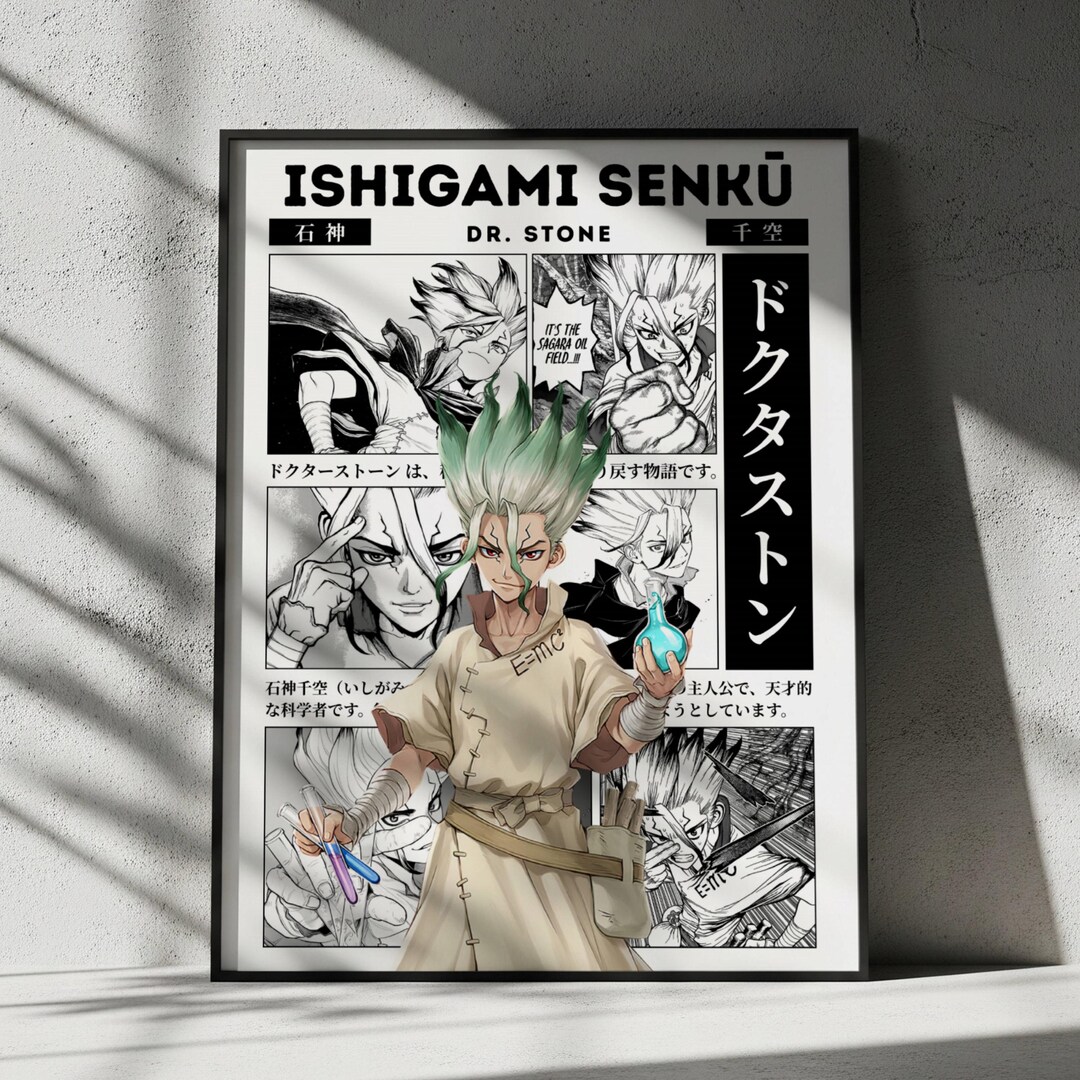 Dr Stone Ishigami Senku Anime Poster, Manga Wall Artwork Prints, Home ...