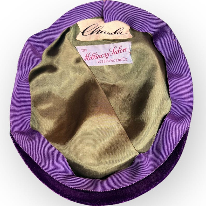 Vintage 1950s Turquoise Chanda Cocktail Hat • Floral Appliqué & Veil ...