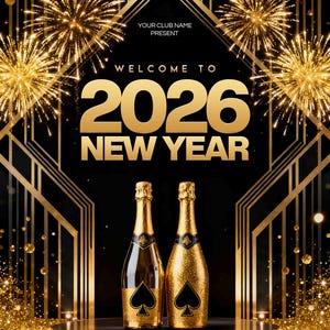 New Year Poster Images 30 PSD Fully Editable - Etsy