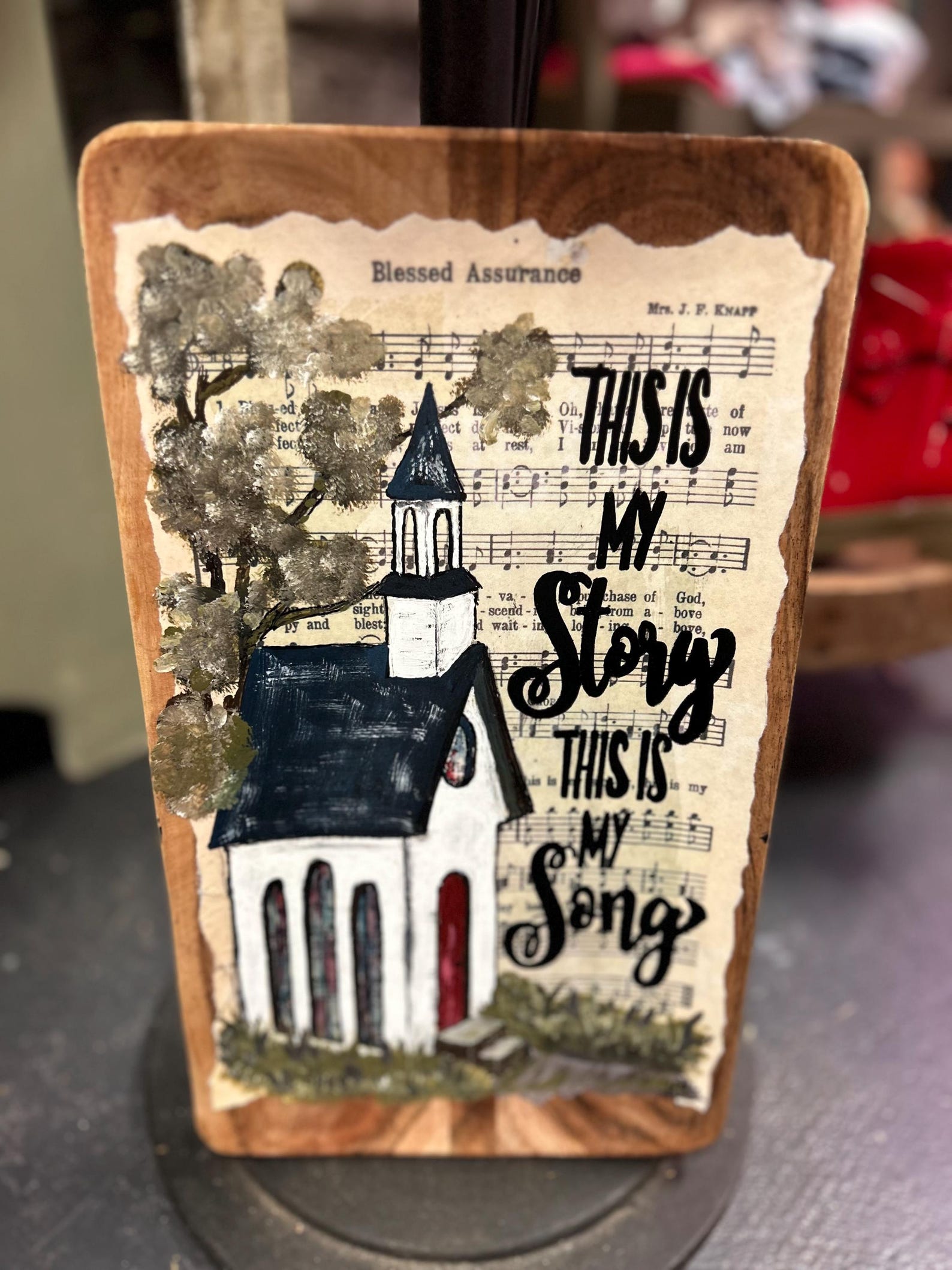 Hand-painted Christian Farmhouse Kitchen Decor - This is My Song Church ...