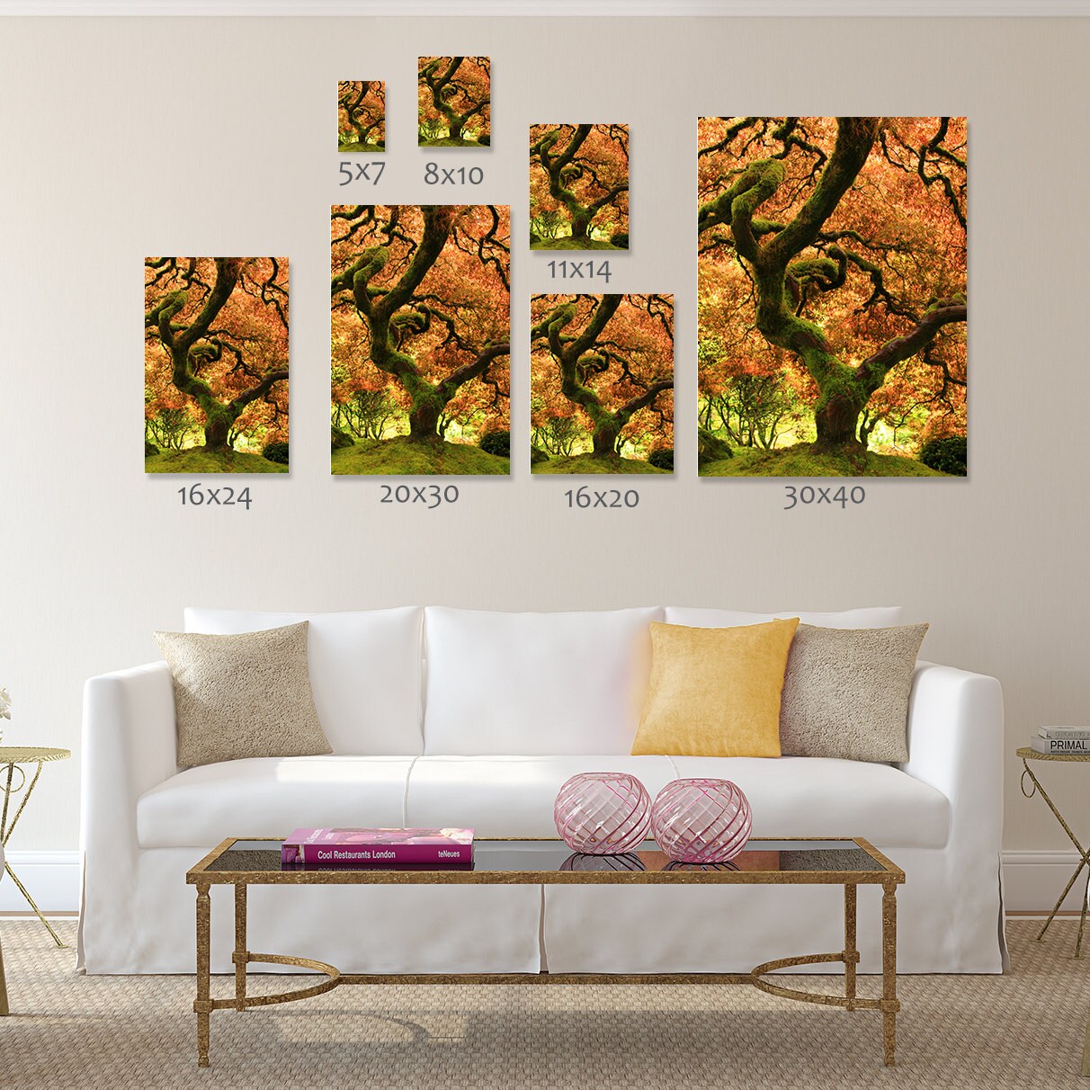 Fall Decor Japanese Garden Autumn Tree Photo Landscape - Etsy