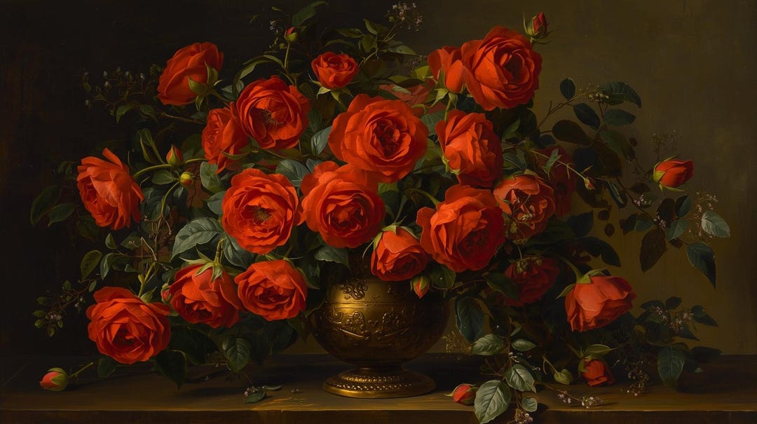 Roses and Animals God Prints - Etsy