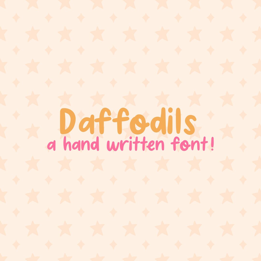 Daffodils Handwritten Font: TTF Font File for Procreate and Canva - Etsy