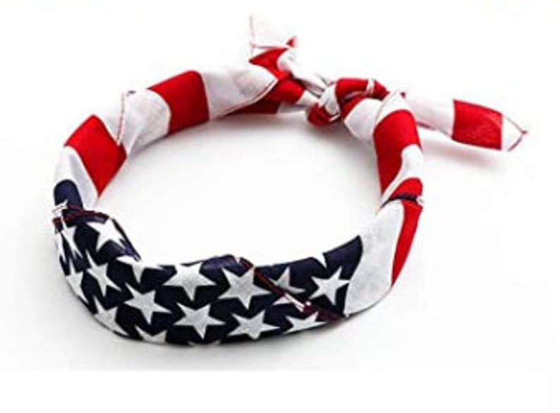 Set of 3 or Set of 6 American Flag Bandana Face Mask USA Flag | Etsy