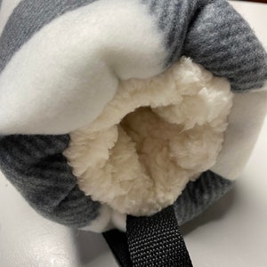 Sale for 2 Red/black and Gray/black Plaid Fleece Hand Muffs, Red/black ...