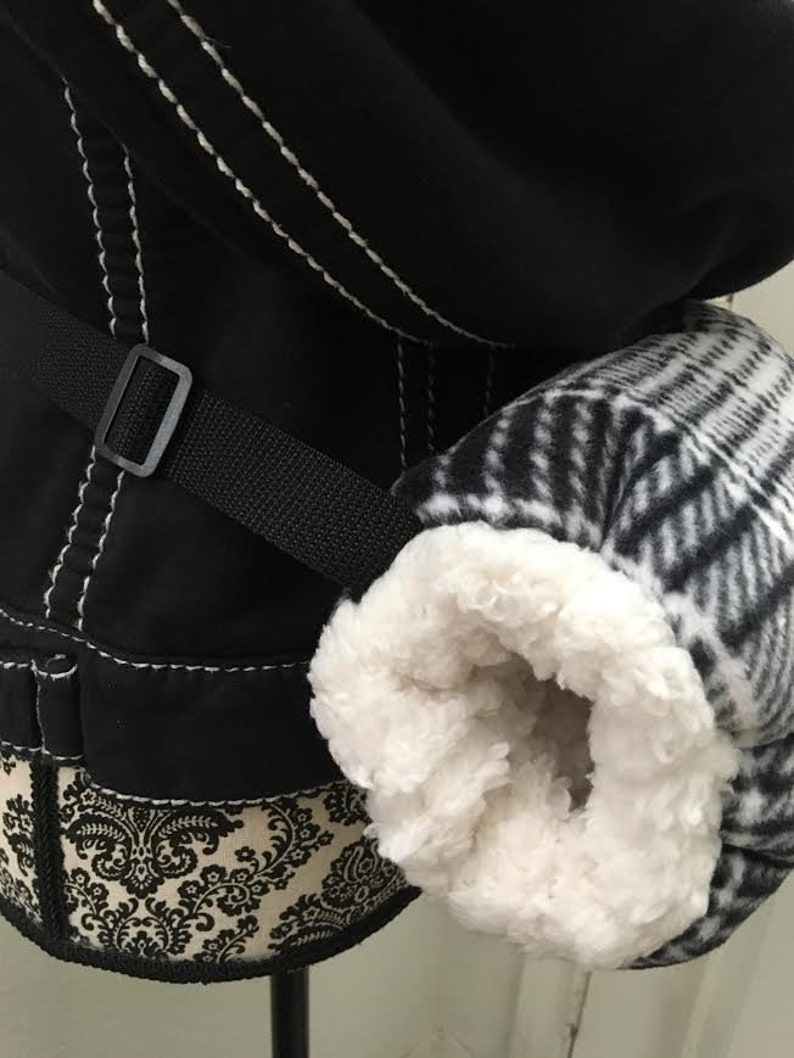 Hand Muff Sherpa Hand Muffs Luxe Fleece Fabric Muff Black & | Etsy