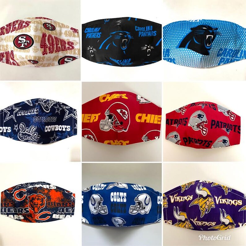 Team Fabric Mask With Filter Pocket Team Fabric Masks3 Layer | Etsy