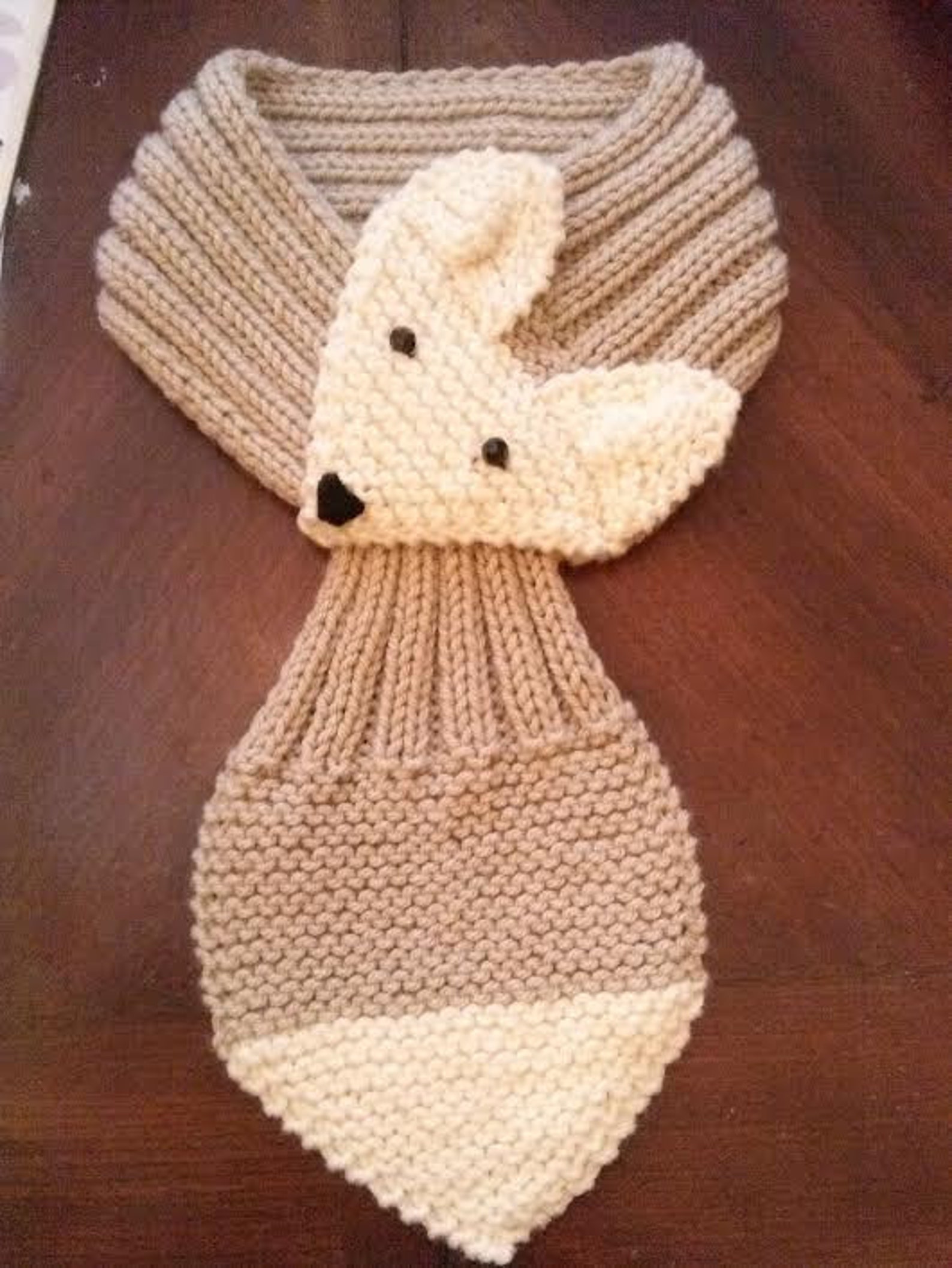 KNITTING PATTERN - Fox Scarf - PDF Pattern Intermediate. Pattern for ...