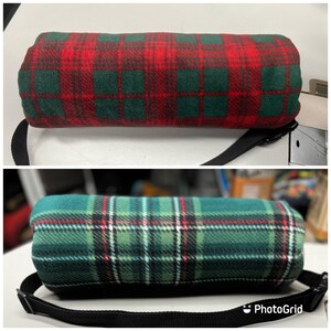 Christmas Red or Green Plaid Fleece Hand Muff, Christmas Sherpa Fleece ...