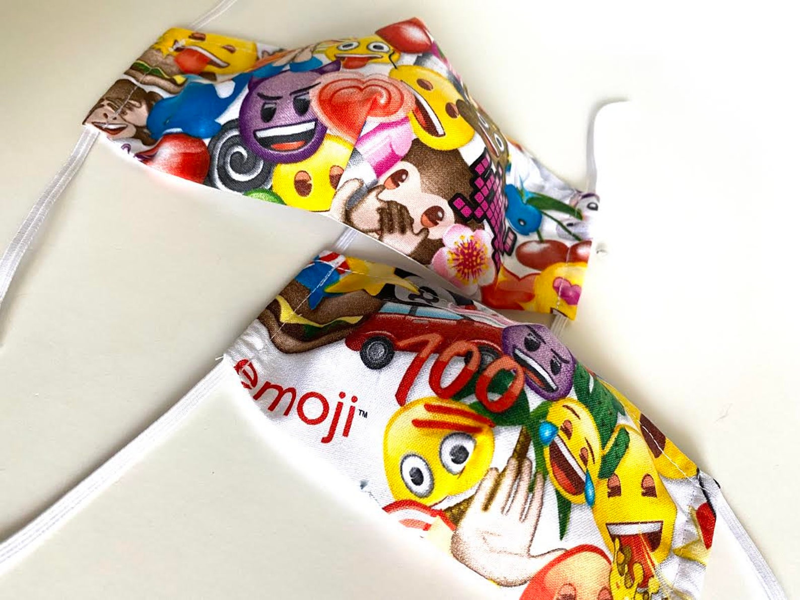 Emoji Face Mask With Filter Pocket Emoji Pattern Face Mask | Etsy