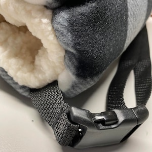 Buffalo Plaid Hand Muff. Sherpa Lining Hand Muffs, Black and White ...