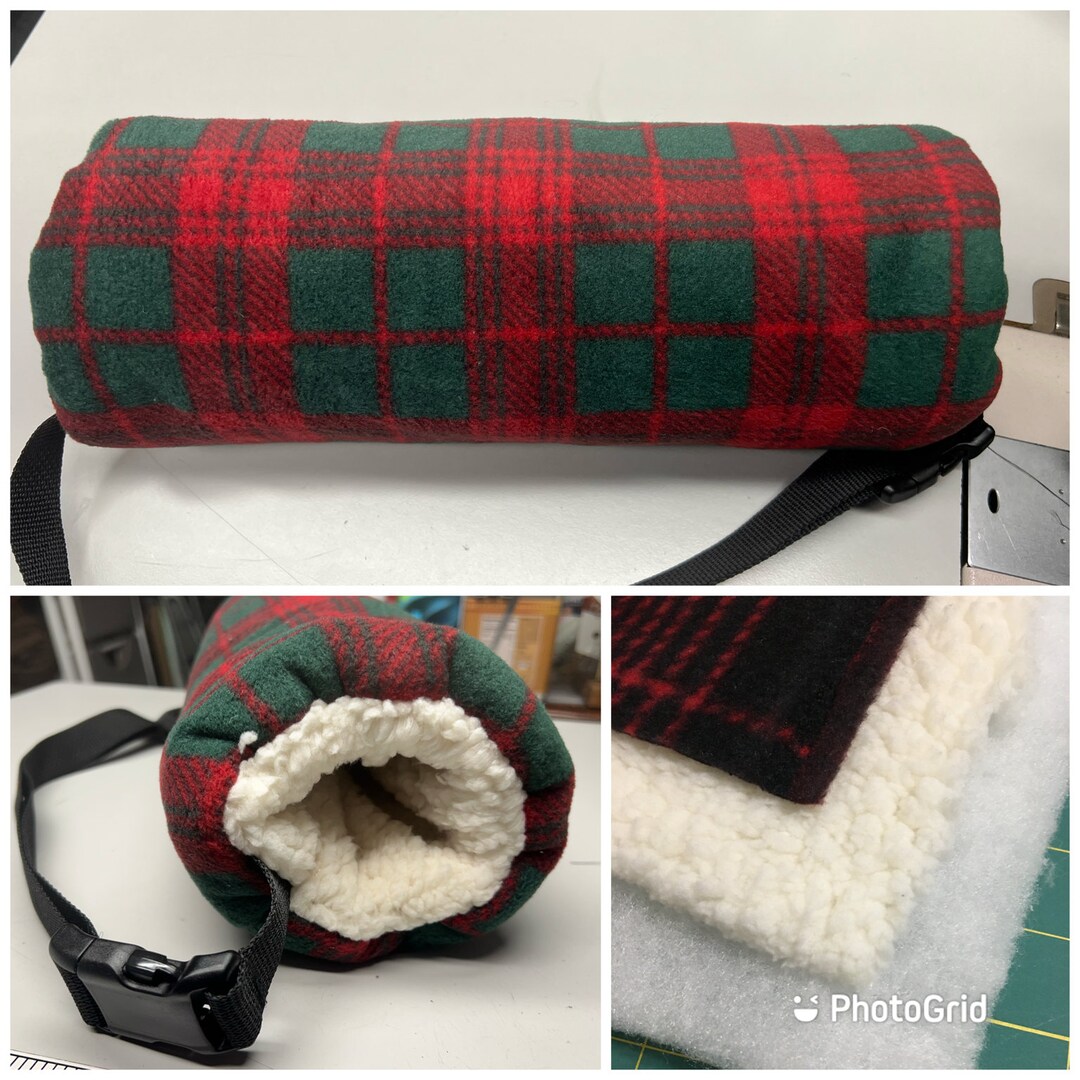 Christmas Red/green Plaid Fleece Hand Muff, Christmas Sherpa Fleece ...