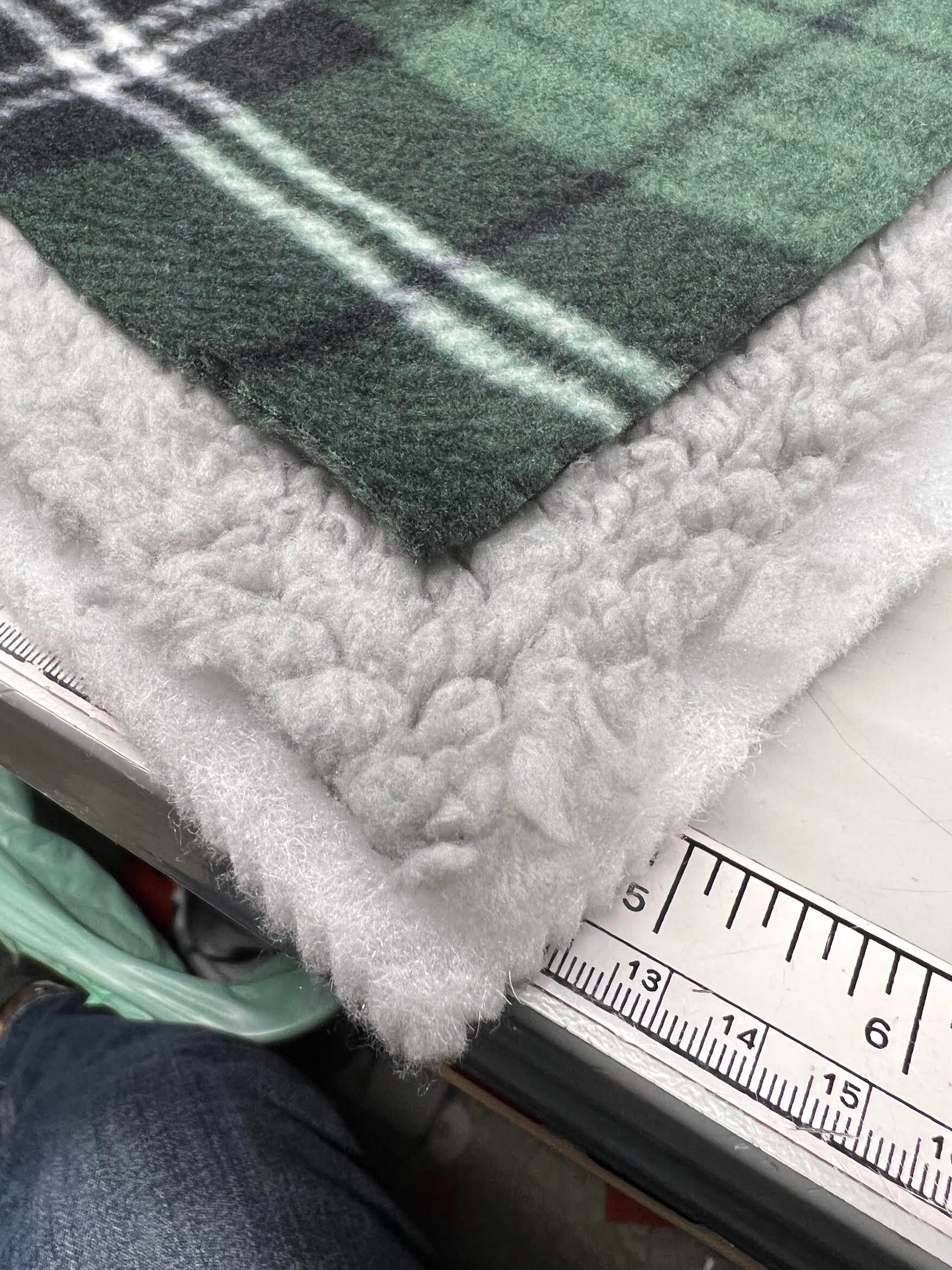 Christmas Green/black Plaid Fleece Hand Muff, Christmas Sherpa Fleece ...