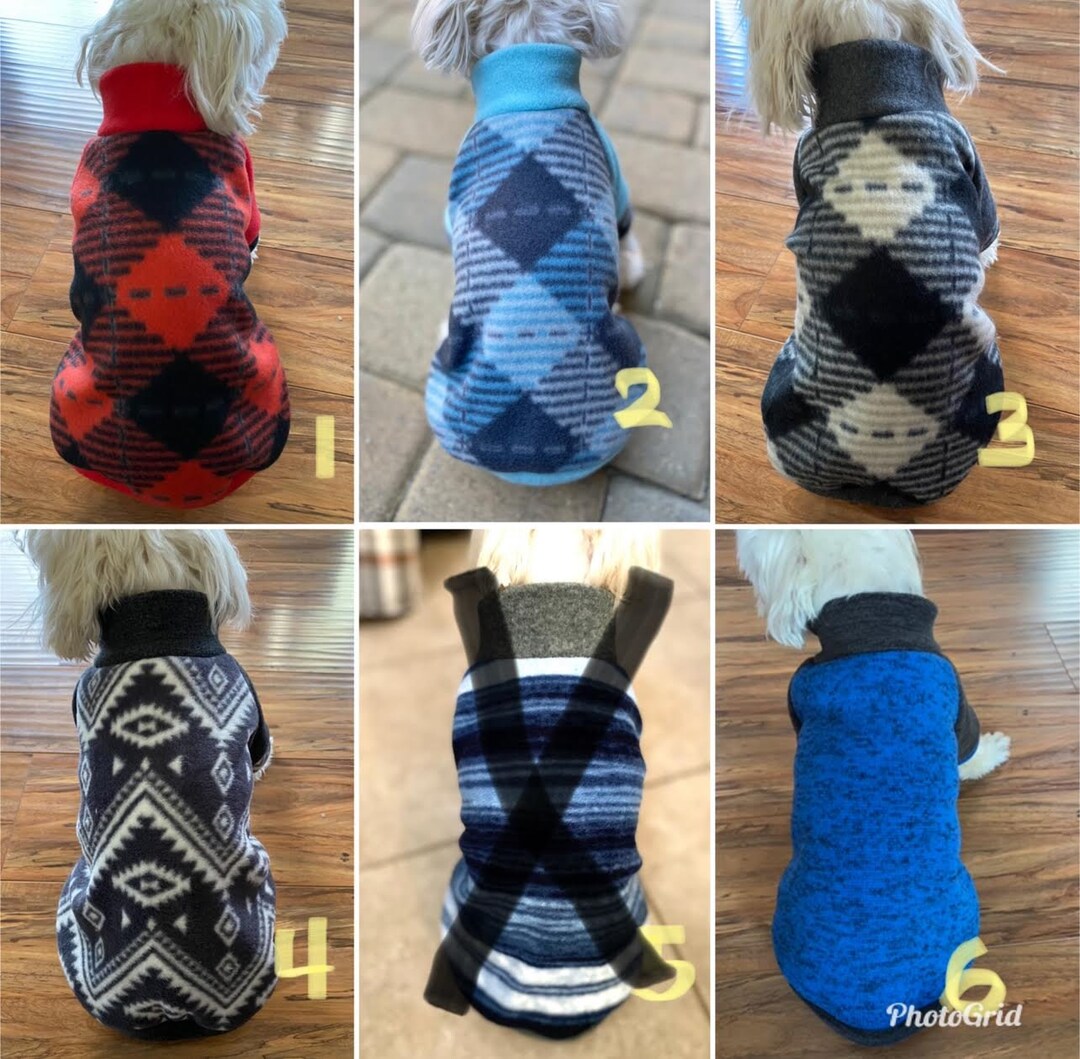 Small Breed Dog Sweater, Small Breed Dog Fleece Sweater, Small Breed ...