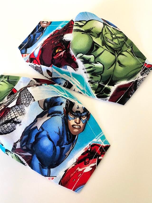 Marvel Hero Face Mask 3 Layer Avengers Face Mask with Filter | Etsy