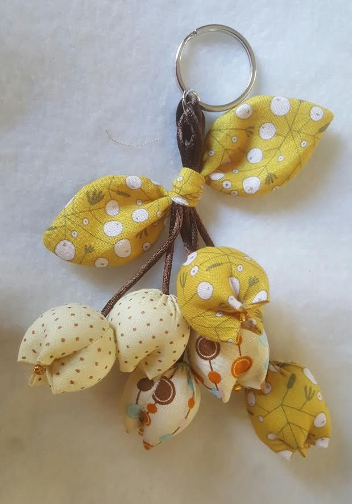 Handmade Keychain Tulip Keychain key fob flower keychain | Etsy