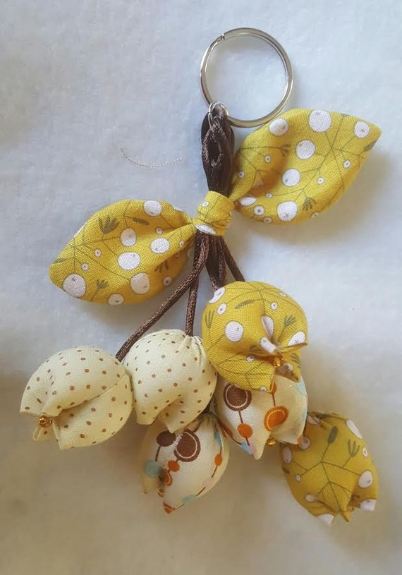 Handmade Keychain Tulip Keychain key fob flower keychain | Etsy