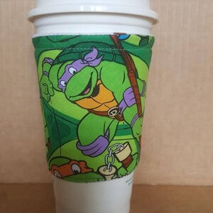 Set of 3 Ninja Turtle Coffee Cup Holders, Ninja Turtle Cup Cozy. Coffee ...