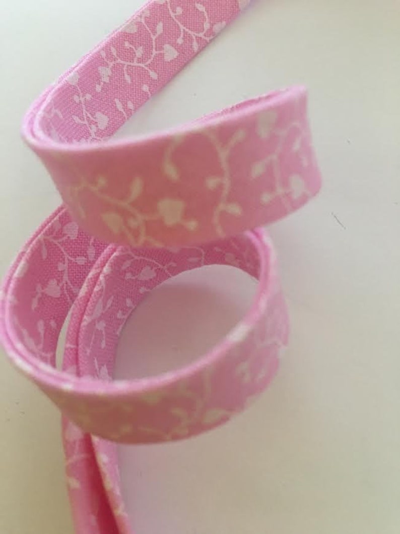 Flower Printed Bias. Pink Flower Bias Tape Vintage Bias. - Etsy