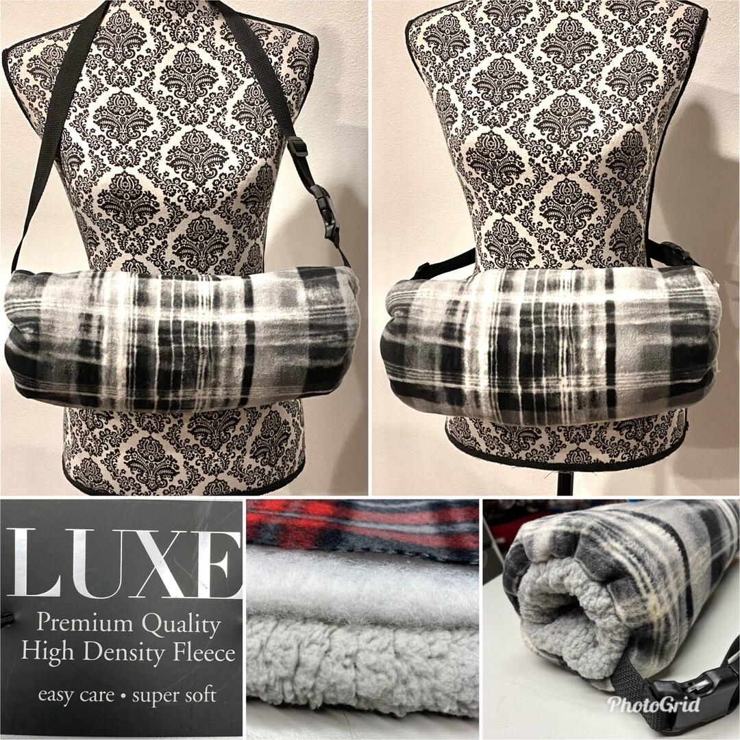 Black & White Plaid Hand Muff, Luxe Fleece Hand Muff, Sherpa Lining ...