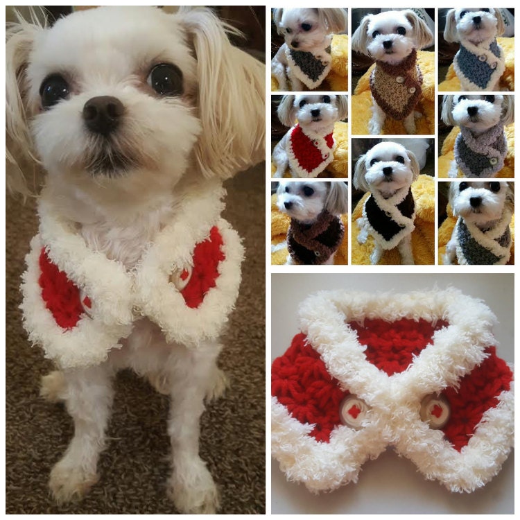 Small Breeds Dog Scarf Crocheted Dog neck warmer Scarf Dog | Etsy