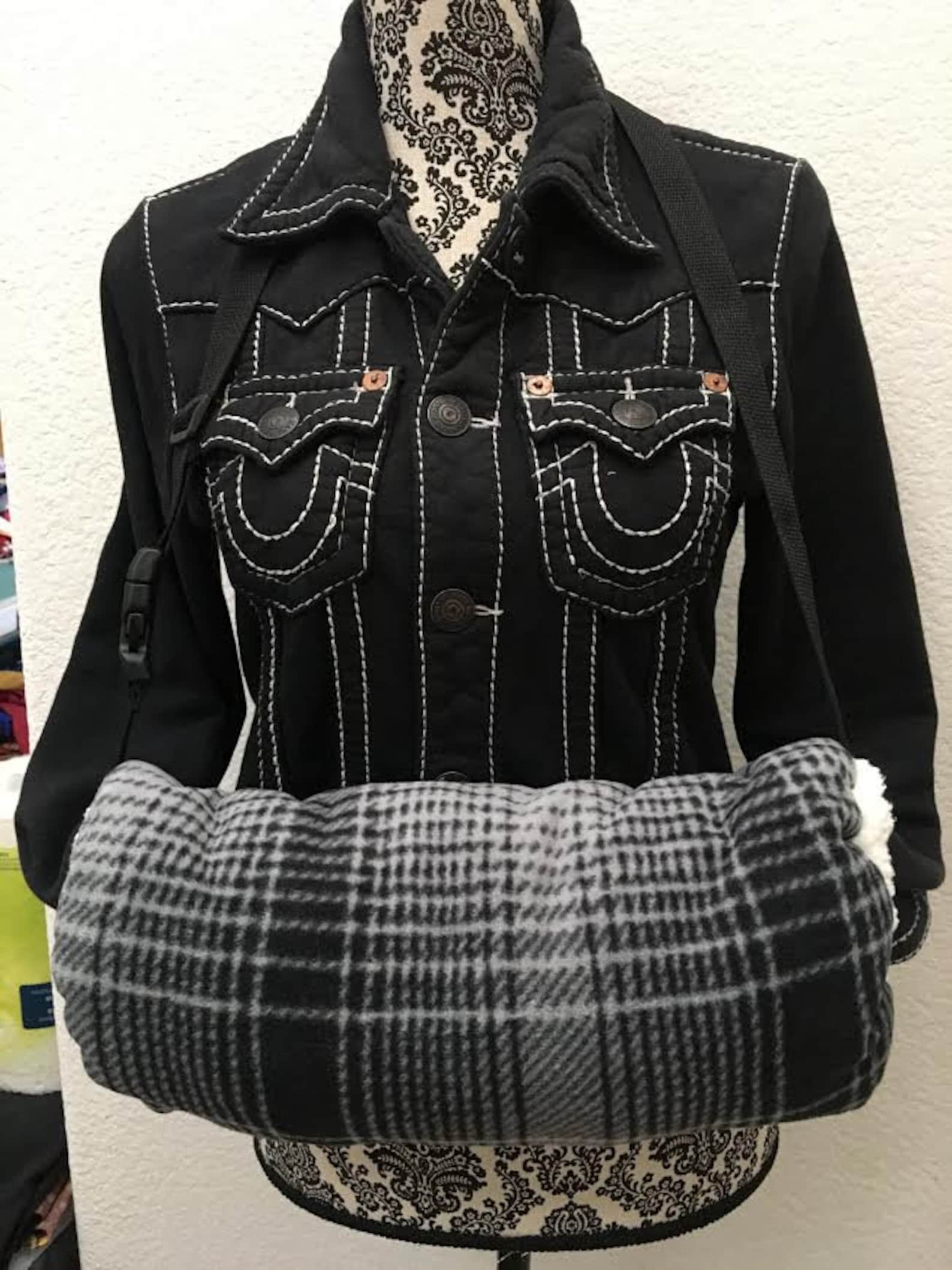 Hand Muff Sherpa Hand Muffs Luxe Fleece Fabric Muff Gray & | Etsy